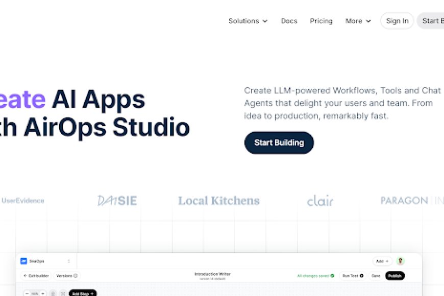 AirOps: Create Workflows, Tools, and Chat Agents with MLL - World of AI