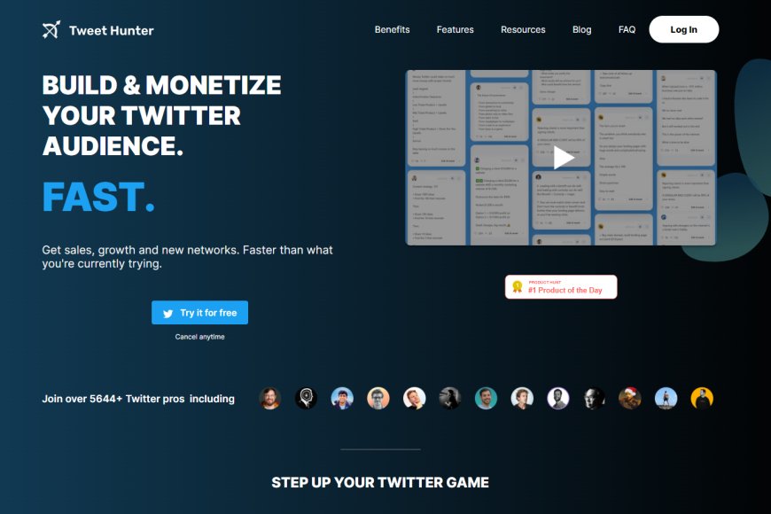 Tweet Hunter: The All-in-One, AI-powered tool for X (formerly Twitter). Trusted by 6000 ...